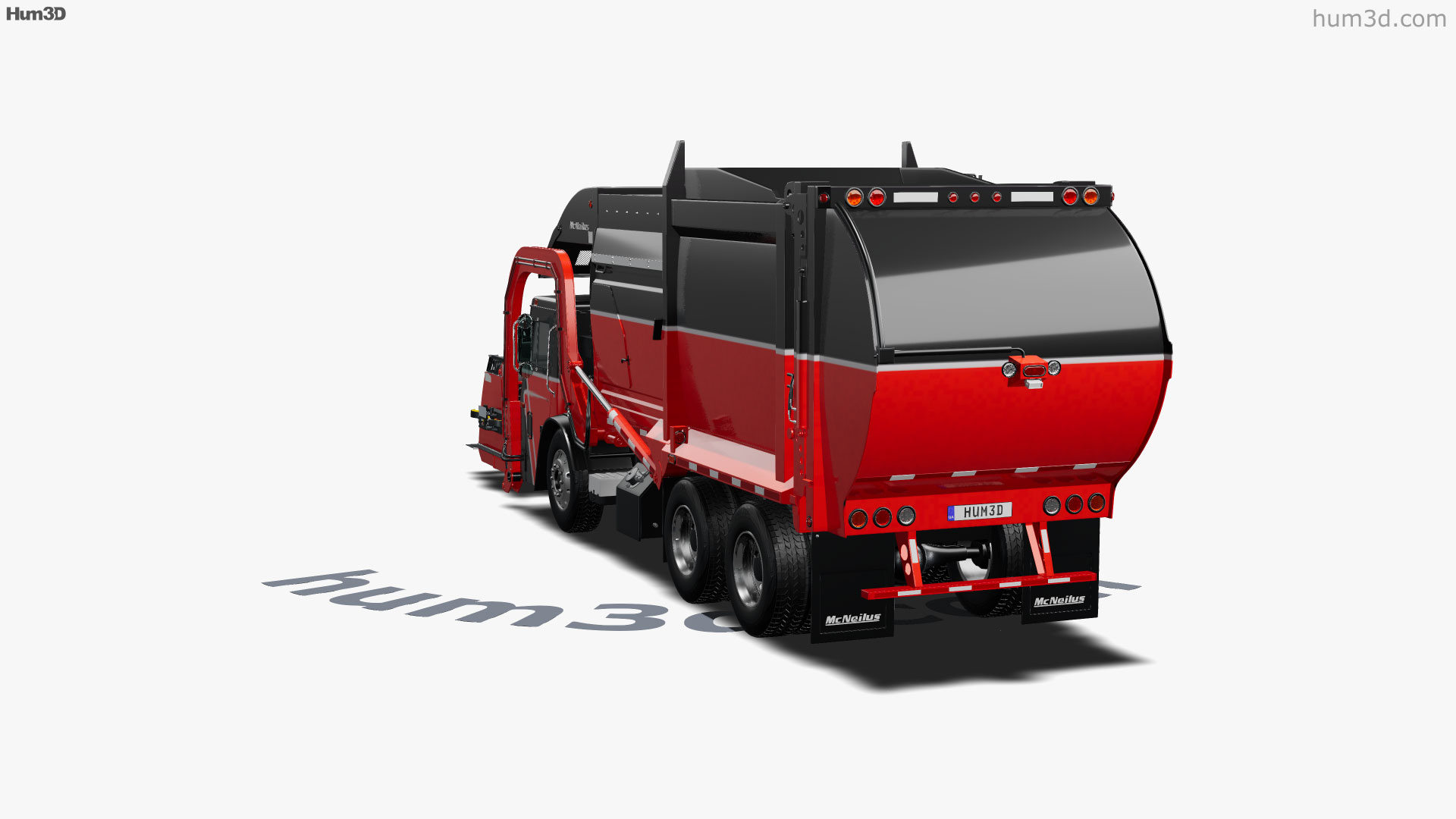 360 view of Mack TerraPro Mcneilus Garbage Truck 2016 3D model ...