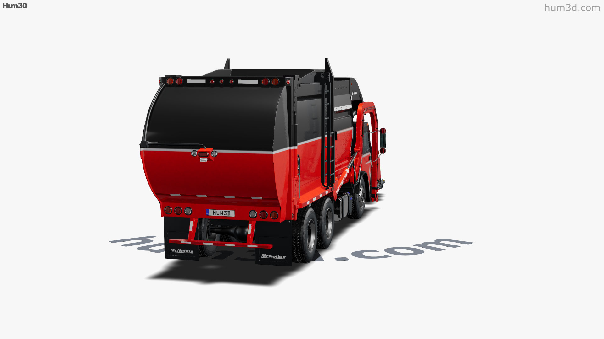 360 view of Mack TerraPro Mcneilus Garbage Truck 2016 3D model ...