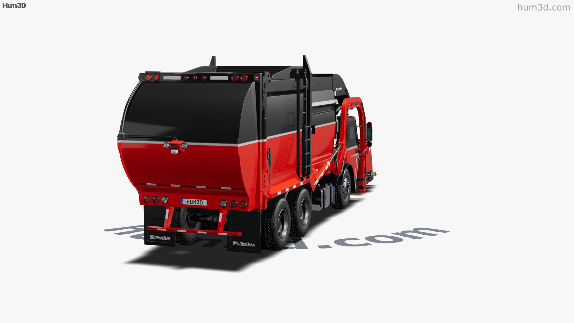 360 view of Mack TerraPro Mcneilus Garbage Truck 2016 3D model ...