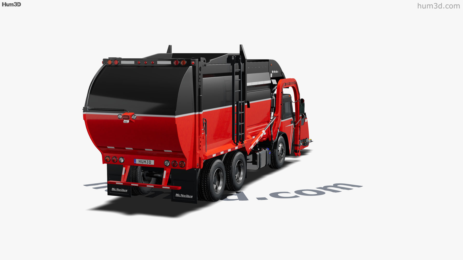 360 view of Mack TerraPro Mcneilus Garbage Truck 2016 3D model ...