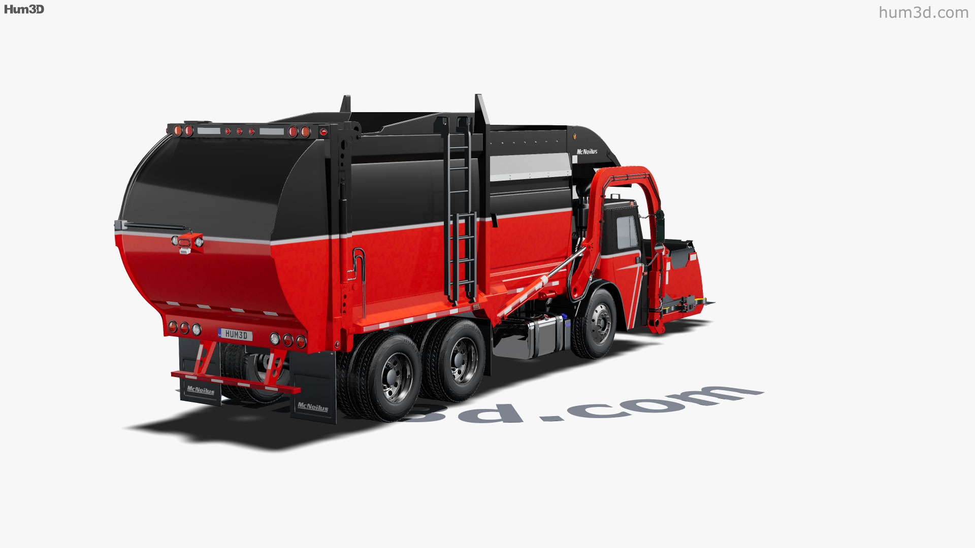 360 view of Mack TerraPro Mcneilus Garbage Truck 2016 3D model ...