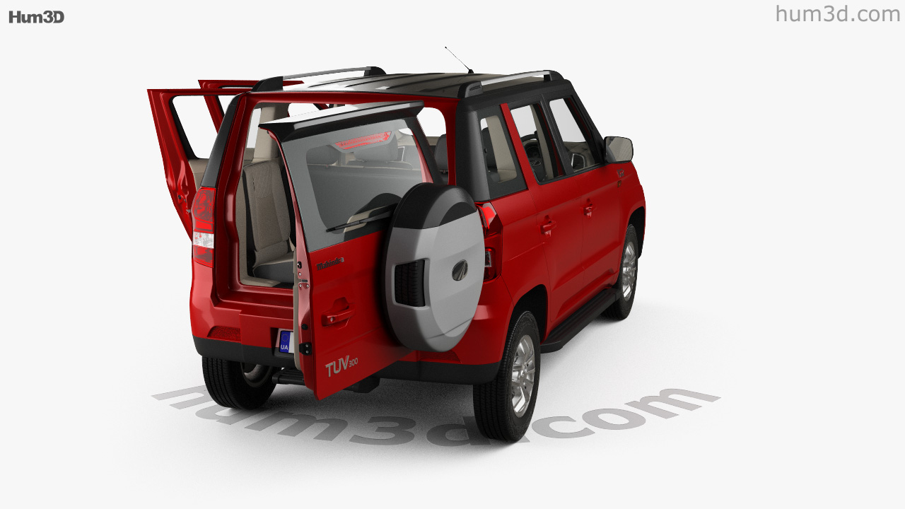 360 view of Mahindra TUV300 with HQ interior 2018 3D model - 3DModels store