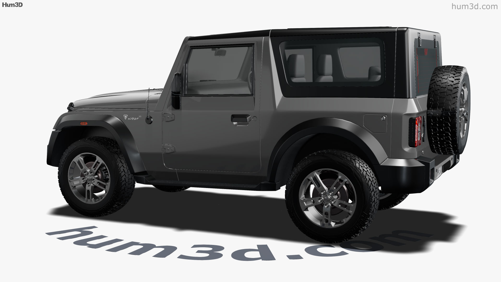 360 view of Mahindra Thar 2024 3D model - 3DModels store
