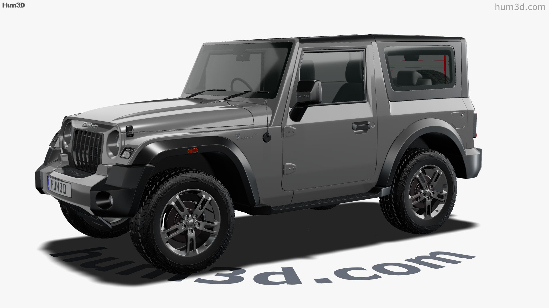360 view of Mahindra Thar 2024 3D model - 3DModels store