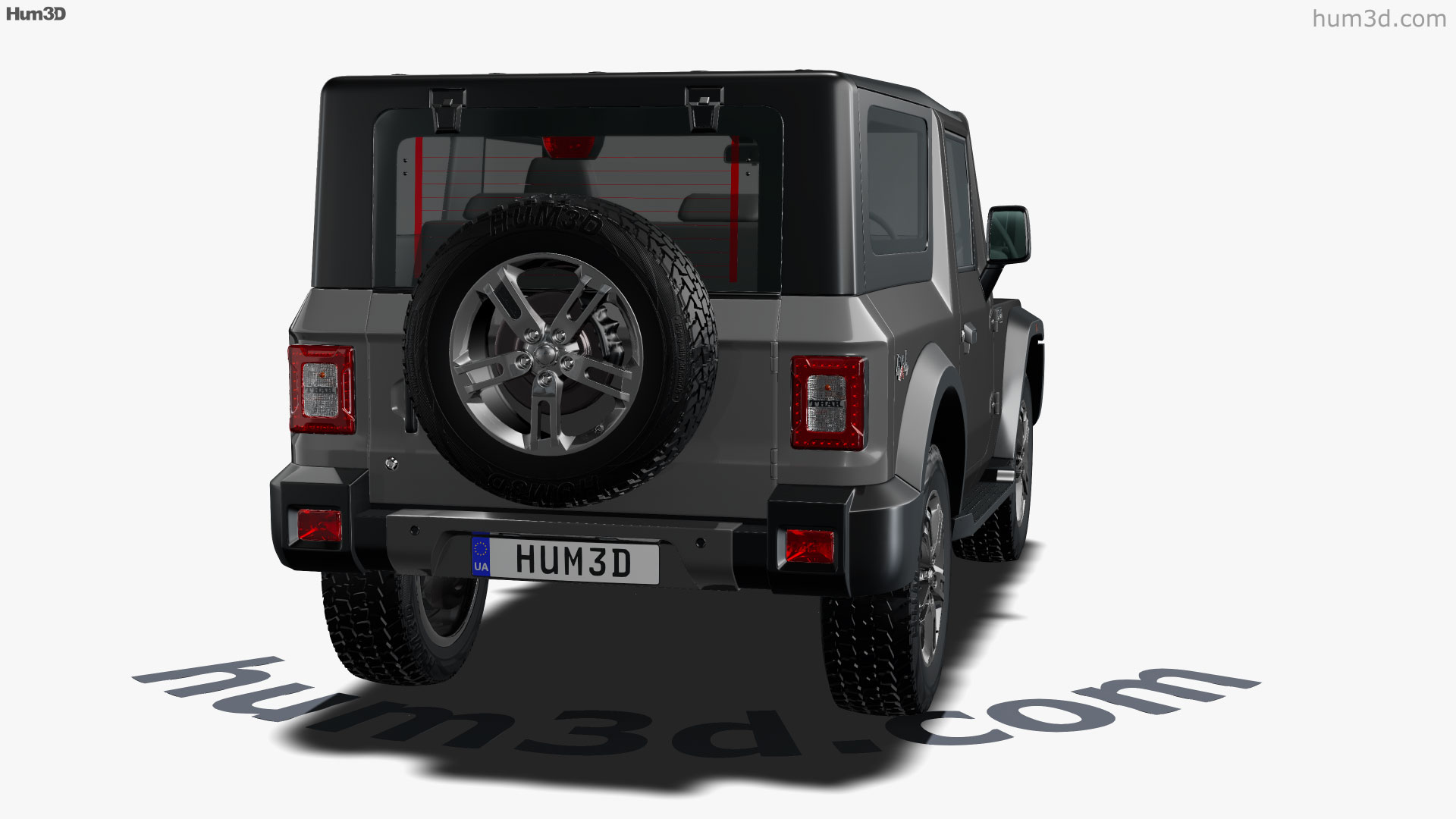 360 view of Mahindra Thar 2024 3D model - 3DModels store
