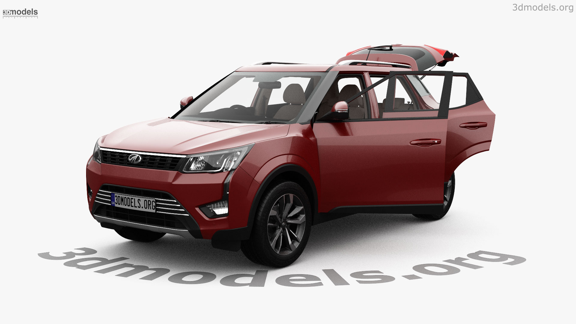 360 view of Mahindra XUV300 with HQ interior 2022 3D model - 3DModels store