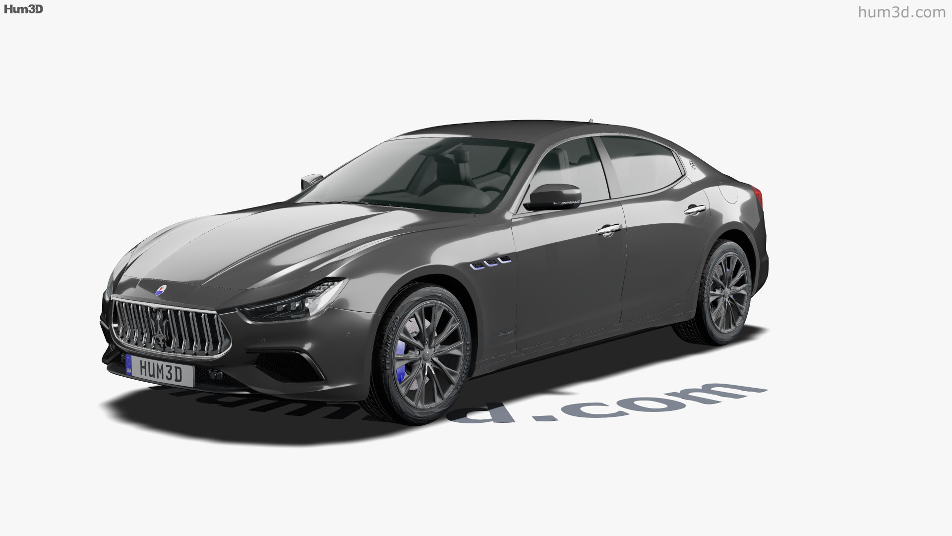 Vista 360 del modelo 3D de Maserati Ghibli híbrido GranSport 2023 ...