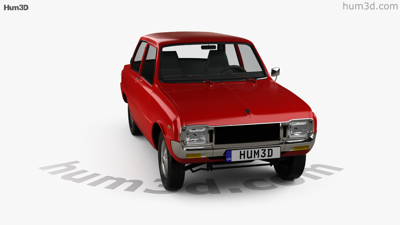 360 view of Mazda 1000 1973 3D model - 3DModels store