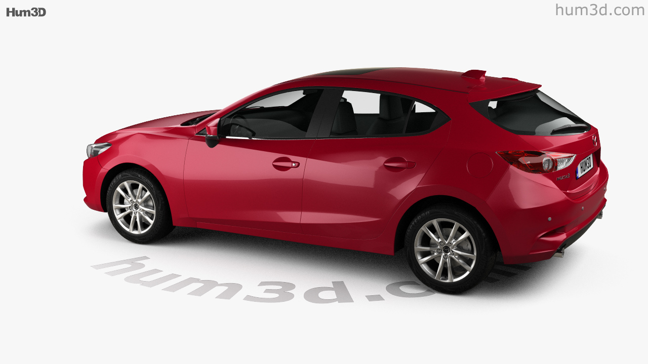 360 view of Mazda 3 BM hatchback 2020 3D model - 3DModels store