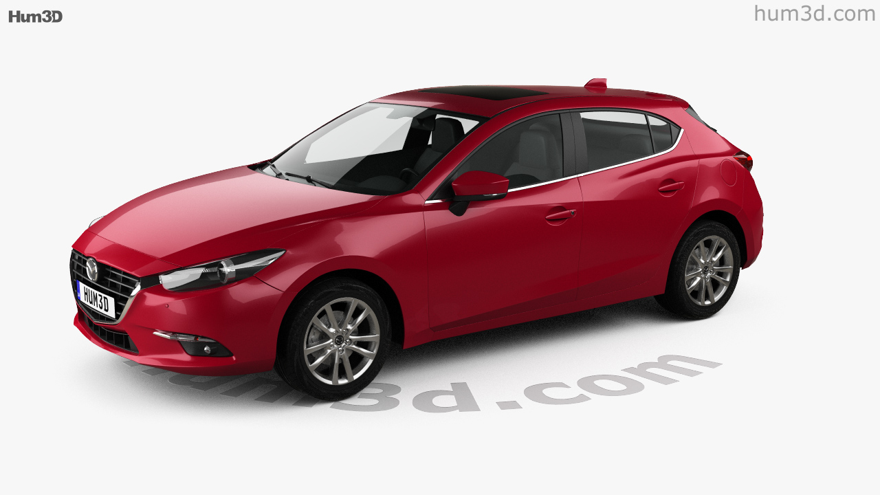 360 view of Mazda 3 BM hatchback 2020 3D model - 3DModels store