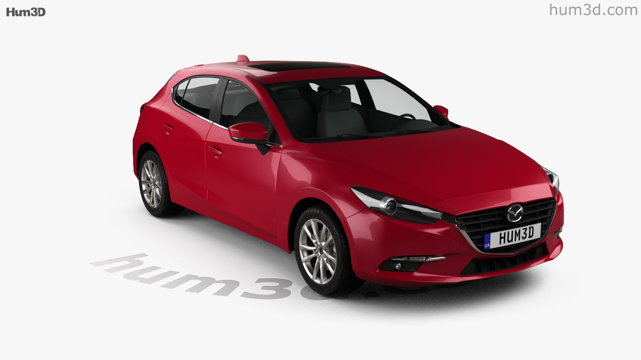 360 view of Mazda 3 BM hatchback 2020 3D model - 3DModels store