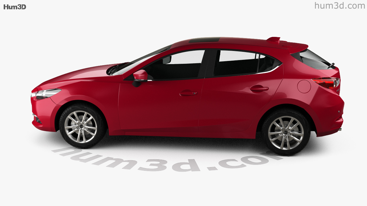 360 view of Mazda 3 BM hatchback 2020 3D model - 3DModels store