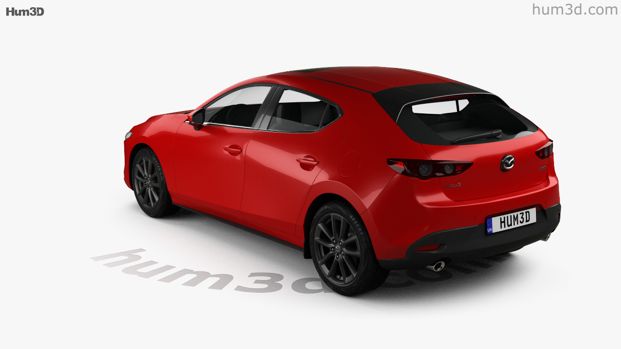 360 view of Mazda 3 hatchback 2023 3D model - 3DModels store