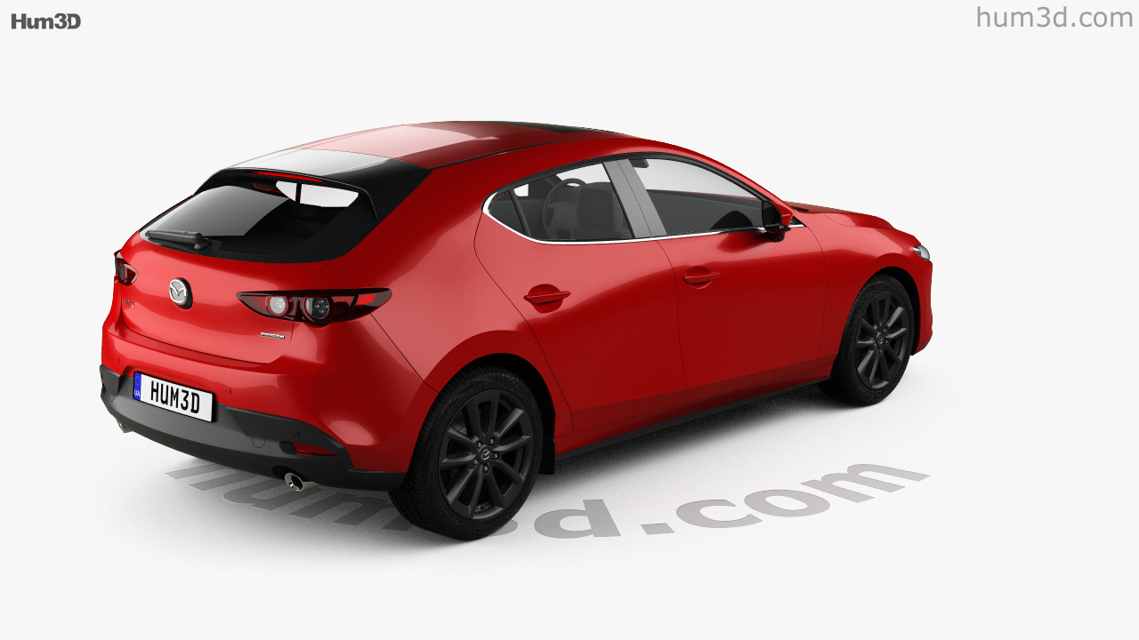 360 view of Mazda 3 hatchback 2023 3D model - 3DModels store