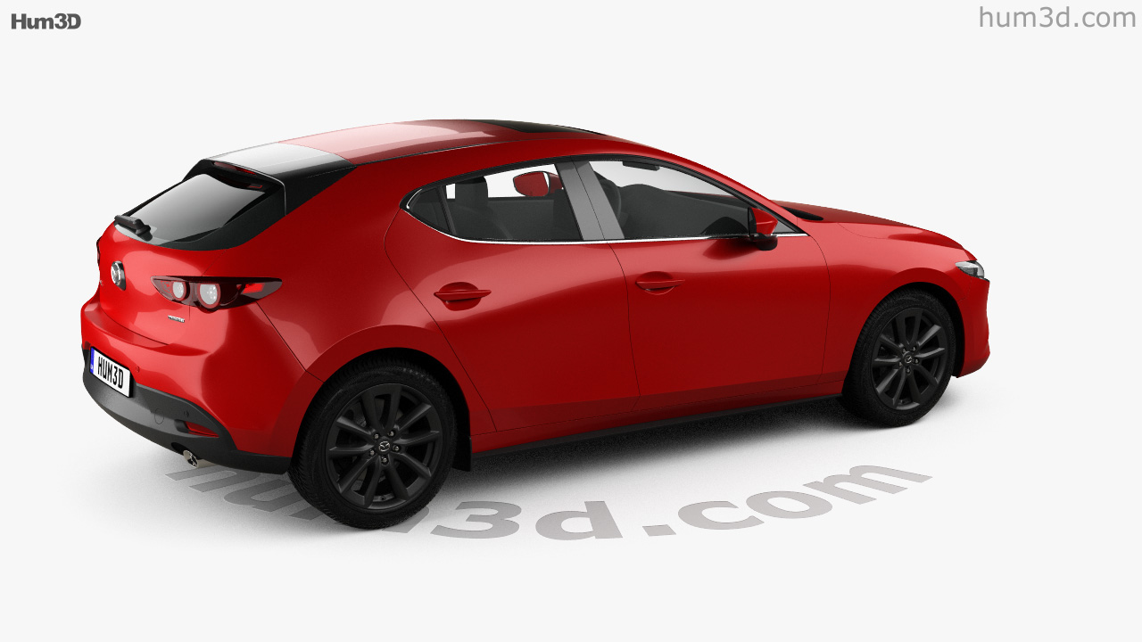 360 view of Mazda 3 hatchback 2023 3D model - 3DModels store