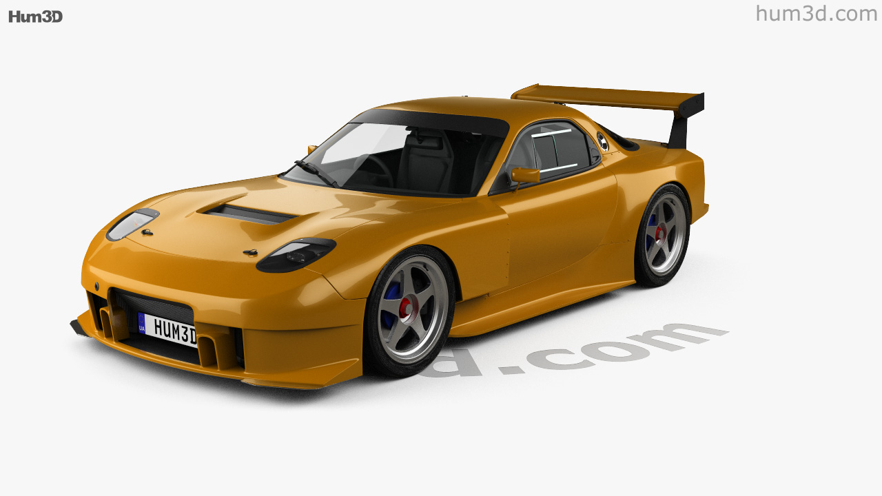 360 view of Mazda RX-7 GT300 2008 3D model - 3DModels store