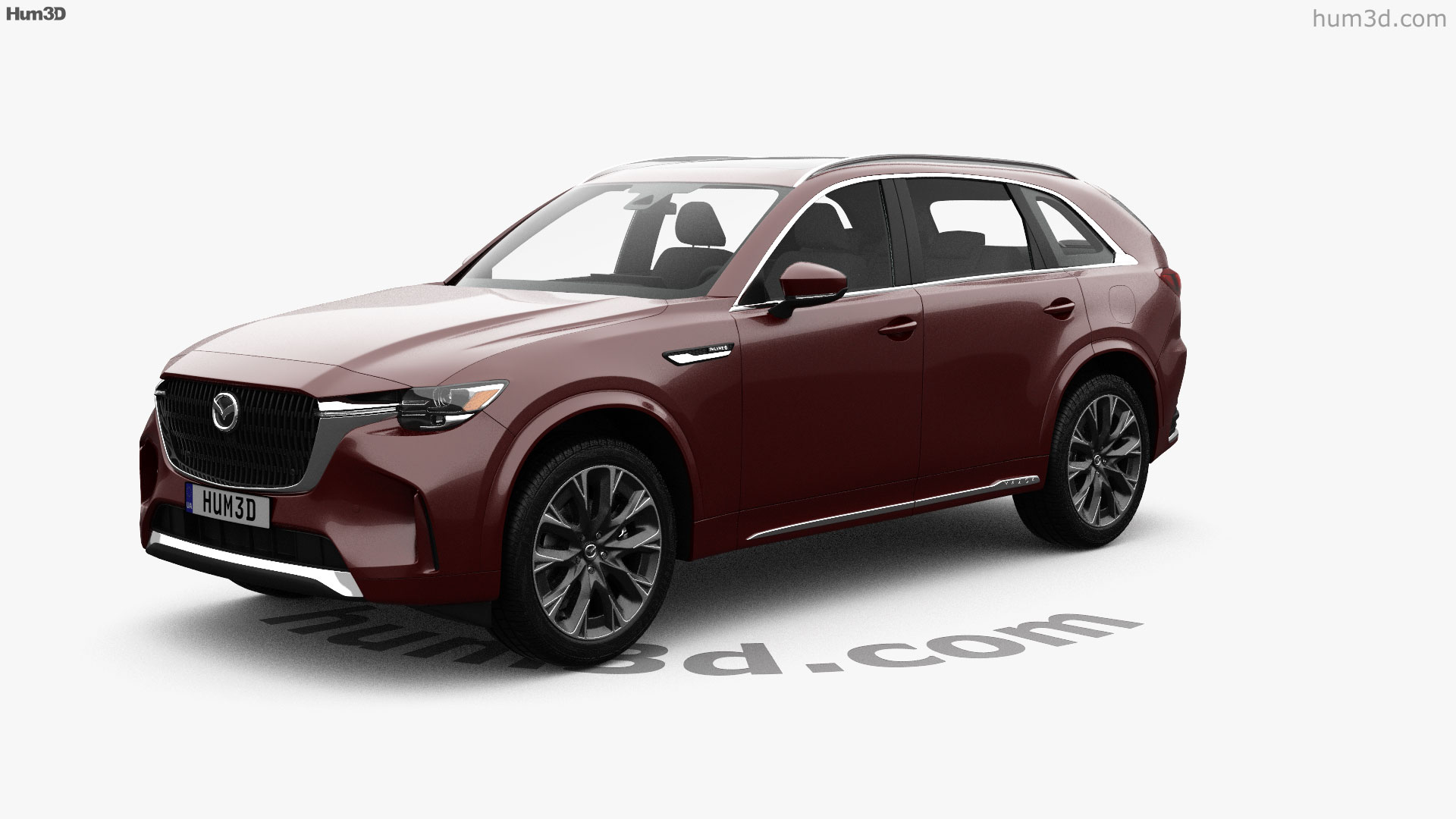 360 view of Mazda CX-90 US-spec 2024 3D model - 3DModels store
