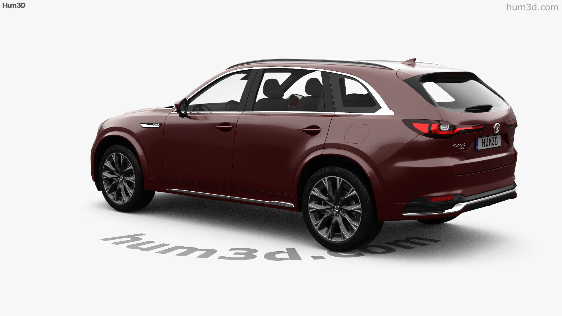360 view of Mazda CX-90 US-spec 2024 3D model - 3DModels store