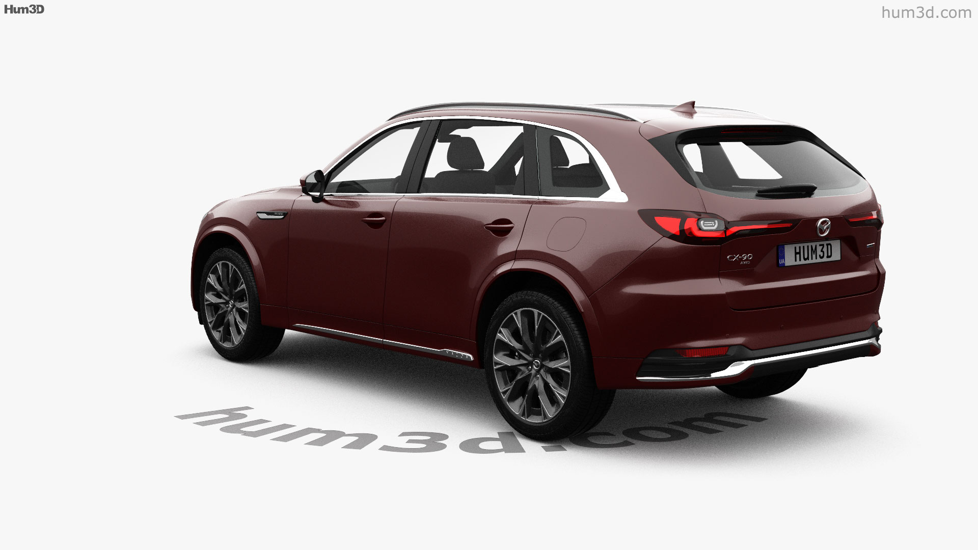 360 view of Mazda CX-90 US-spec 2024 3D model - 3DModels store