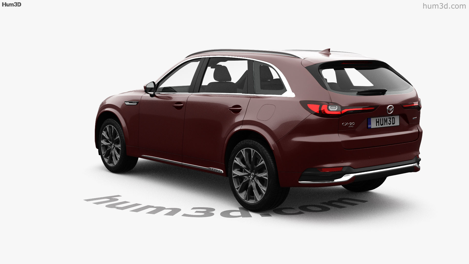 360 view of Mazda CX-90 US-spec 2024 3D model - 3DModels store