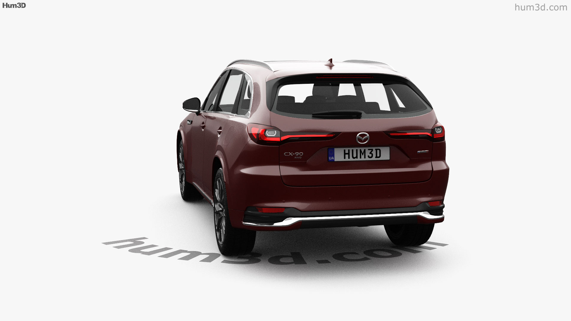 360 view of Mazda CX-90 US-spec 2024 3D model - 3DModels store