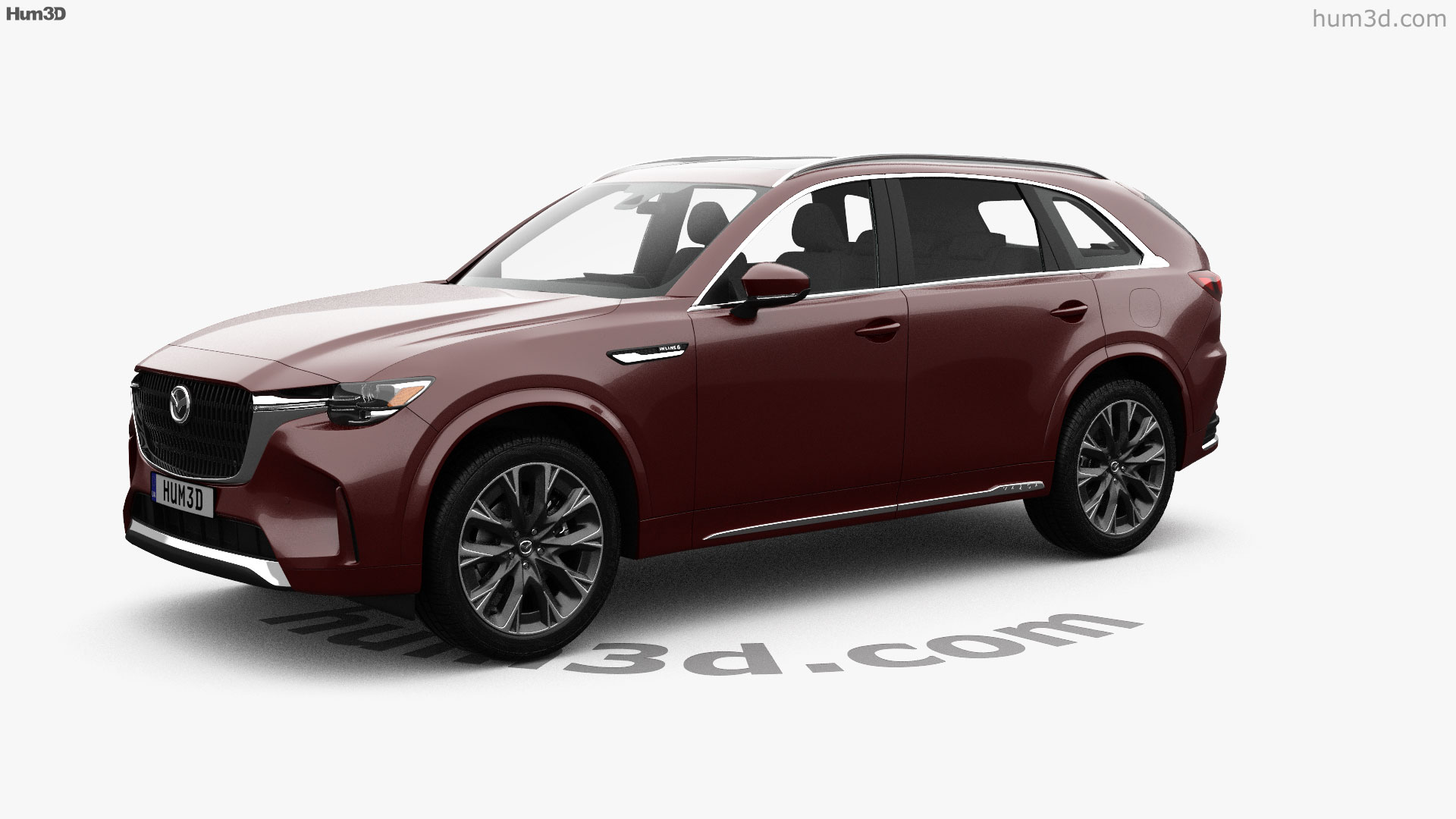 360 view of Mazda CX-90 US-spec 2024 3D model - 3DModels store