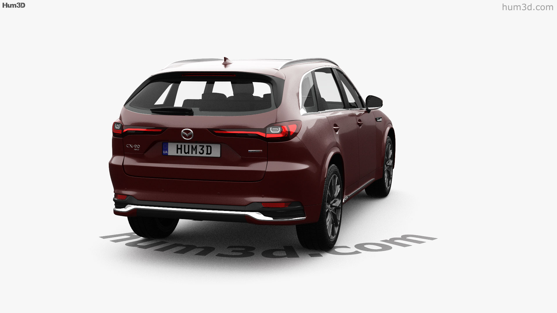 360 view of Mazda CX-90 US-spec 2024 3D model - 3DModels store