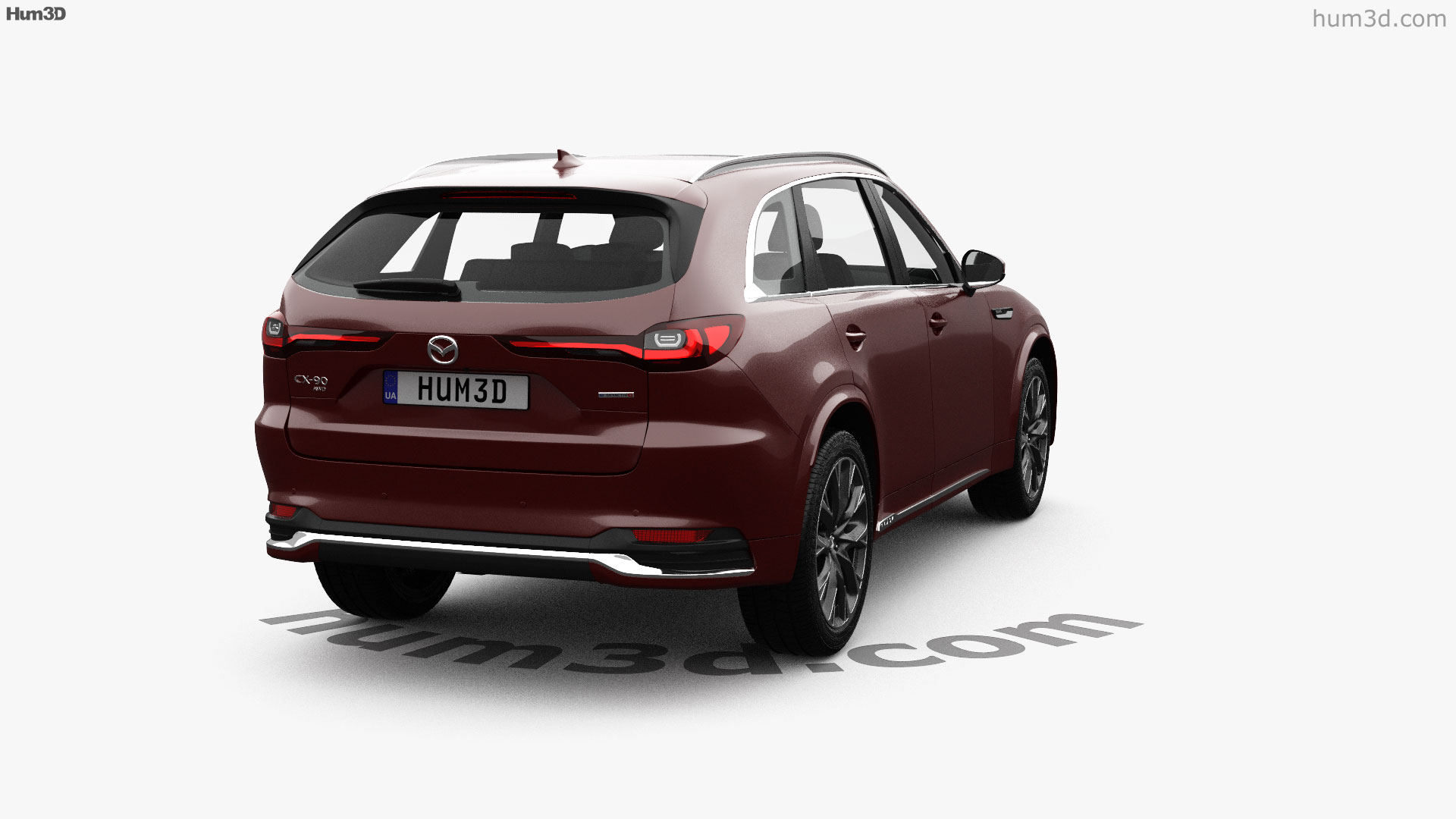 360 view of Mazda CX-90 US-spec 2024 3D model - 3DModels store