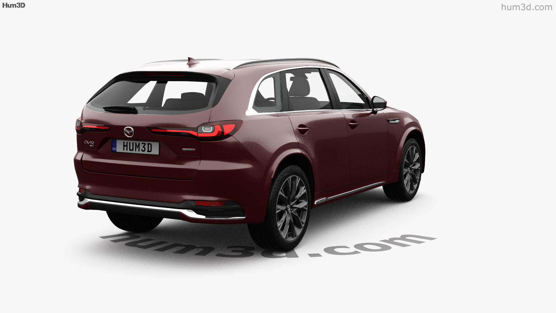 360 view of Mazda CX-90 US-spec 2024 3D model - 3DModels store