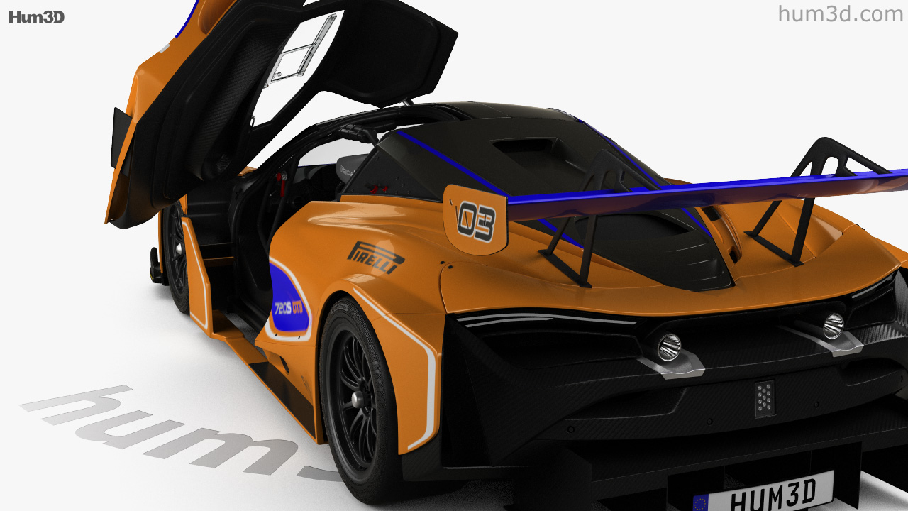 360 view of McLaren 720S GT3 with HQ interior 2021 3D model - 3DModels ...