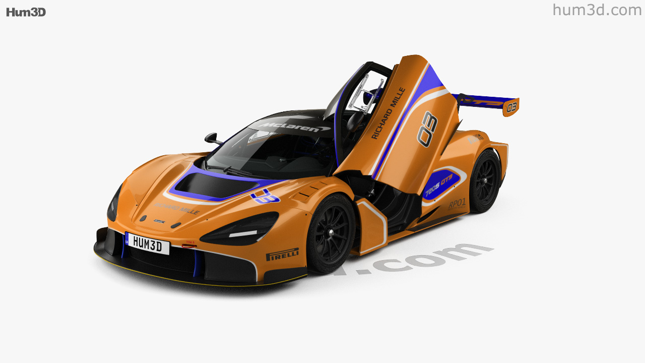 360 view of McLaren 720S GT3 with HQ interior 2021 3D model - 3DModels ...