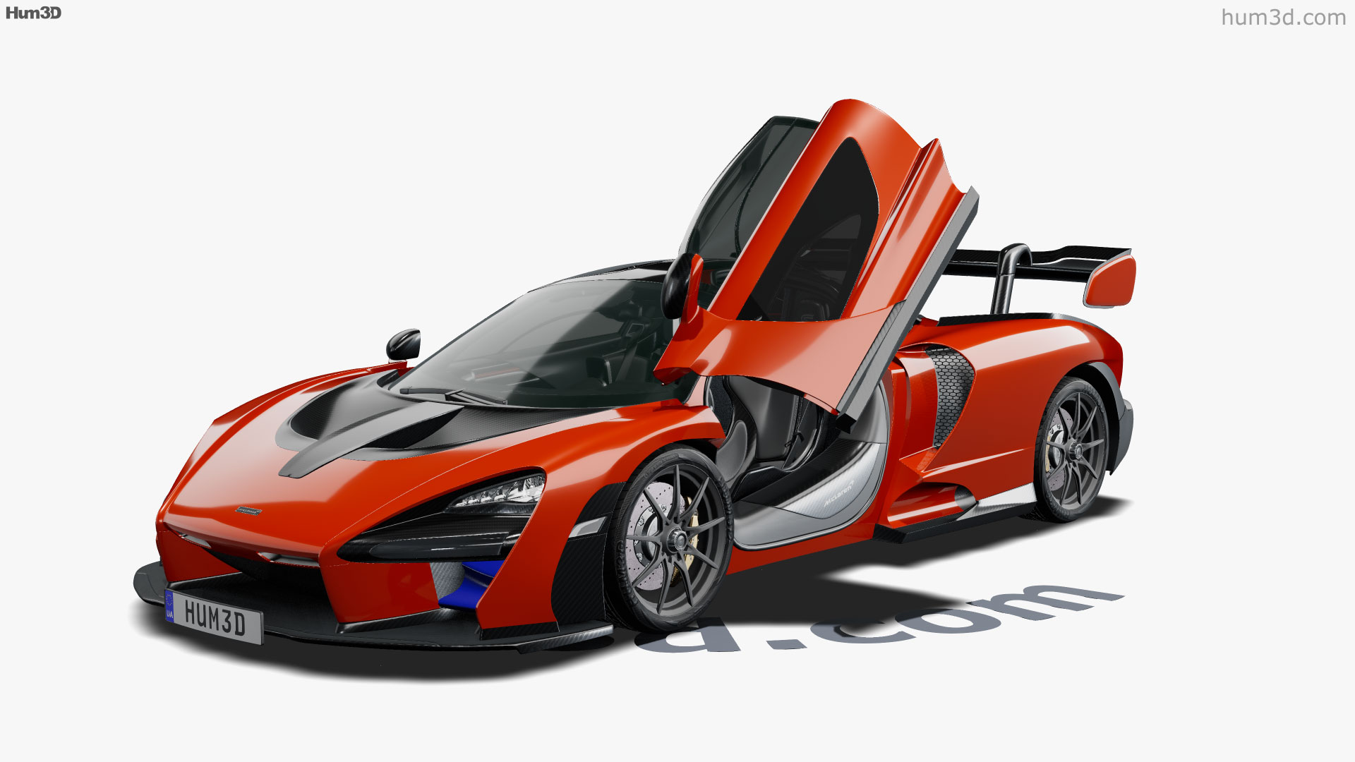 360 view of McLaren Senna with HQ interior 2022 3D model - 3DModels store