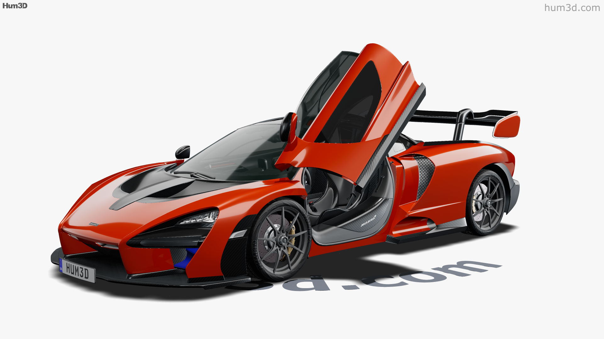 360 view of McLaren Senna with HQ interior 2022 3D model - 3DModels store