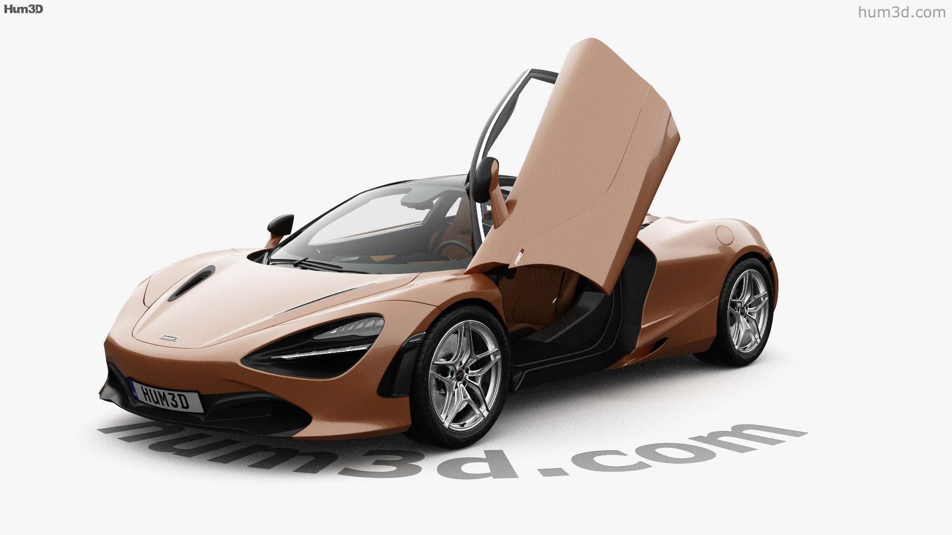 360 view of McLaren 720S with HQ interior 2023 3D model - 3DModels store