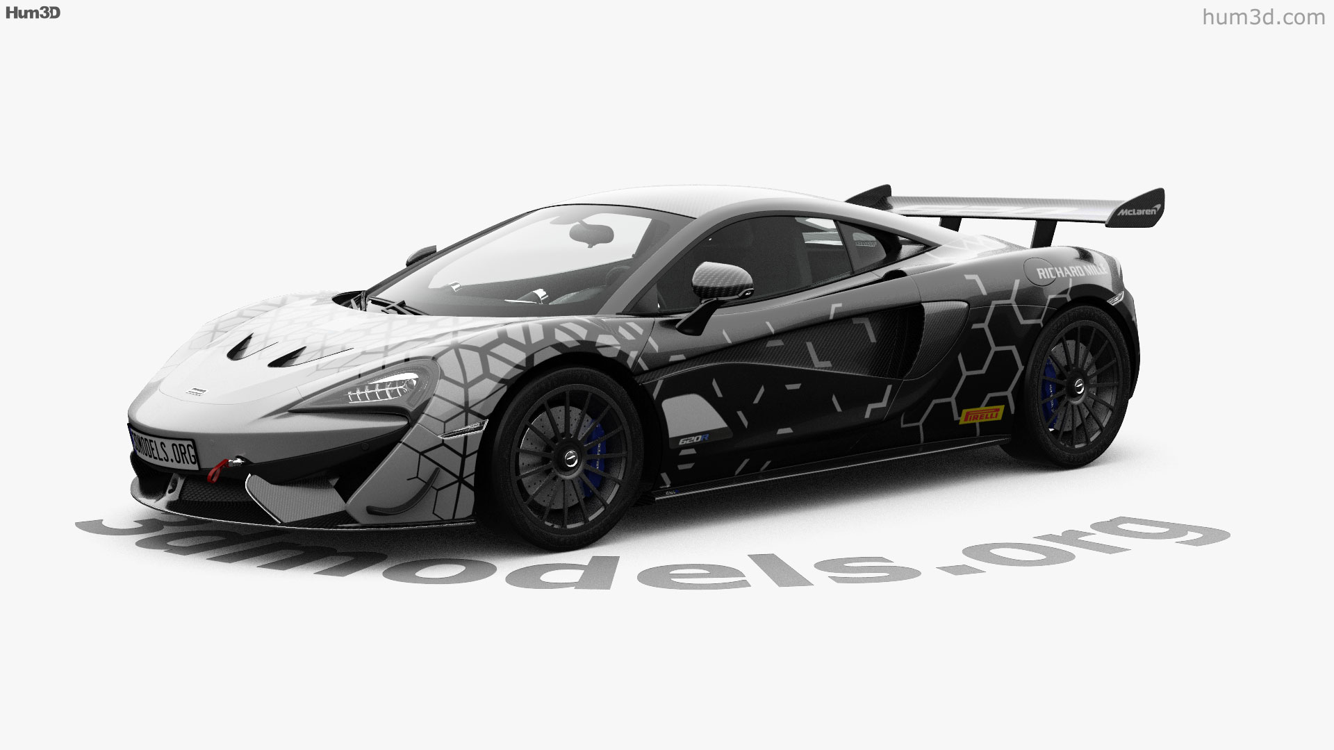 360 view of McLaren 620R 2023 3D model - 3DModels store