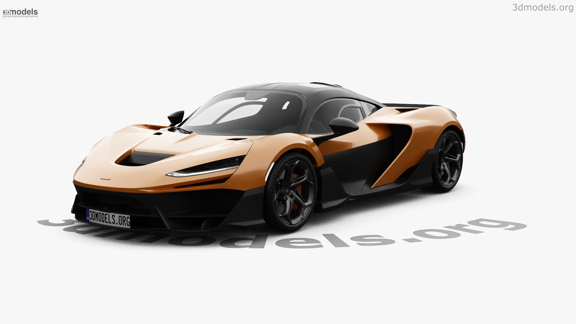 360 view of McLaren W1 2025 3D model - 3DModels store