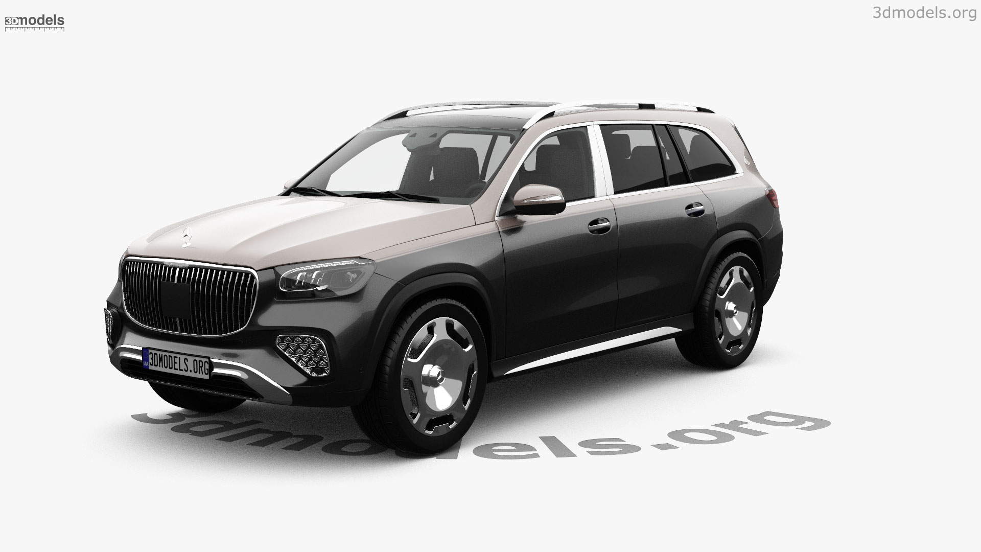360 view of Mercedes-Benz GLS-class Maybach 2025 3D model - 3DModels store