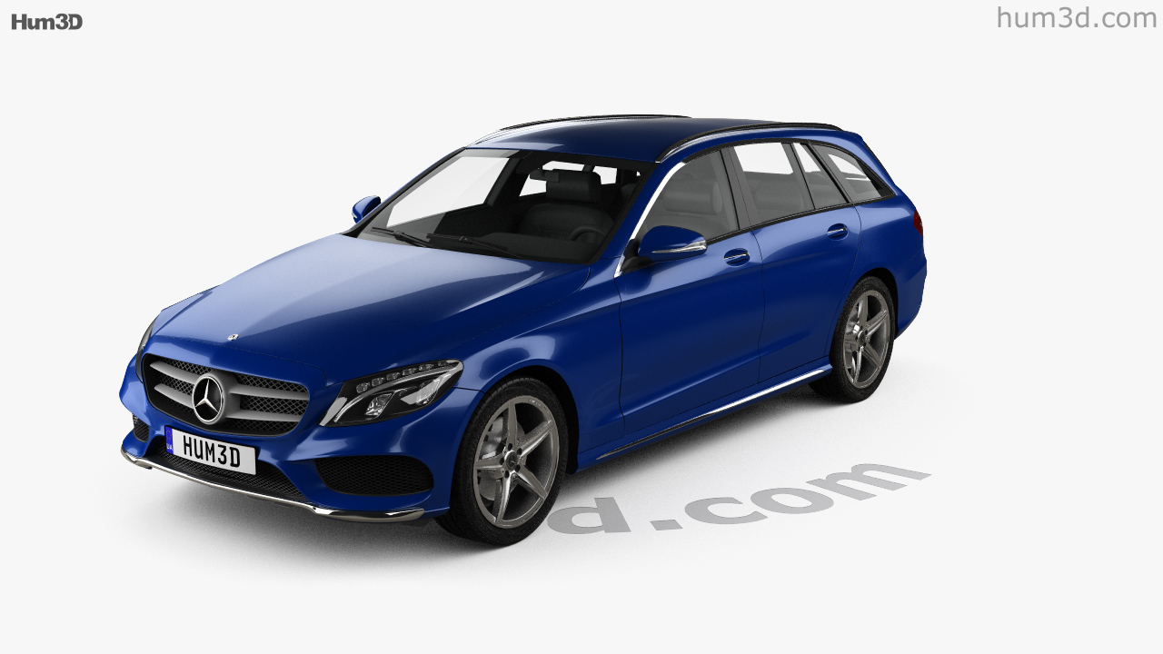 360 view of Mercedes-Benz C-class (S205) estate AMG line 2020 3D model ...