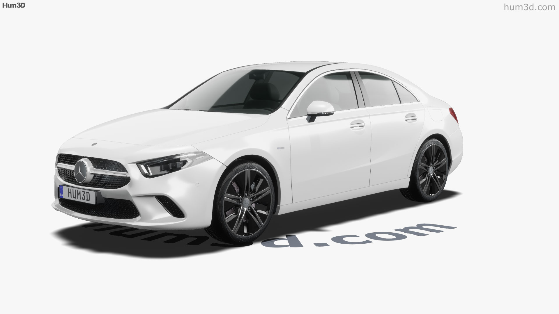 360 view of Mercedes-Benz A-class e sedan 2021 3D model - 3DModels store