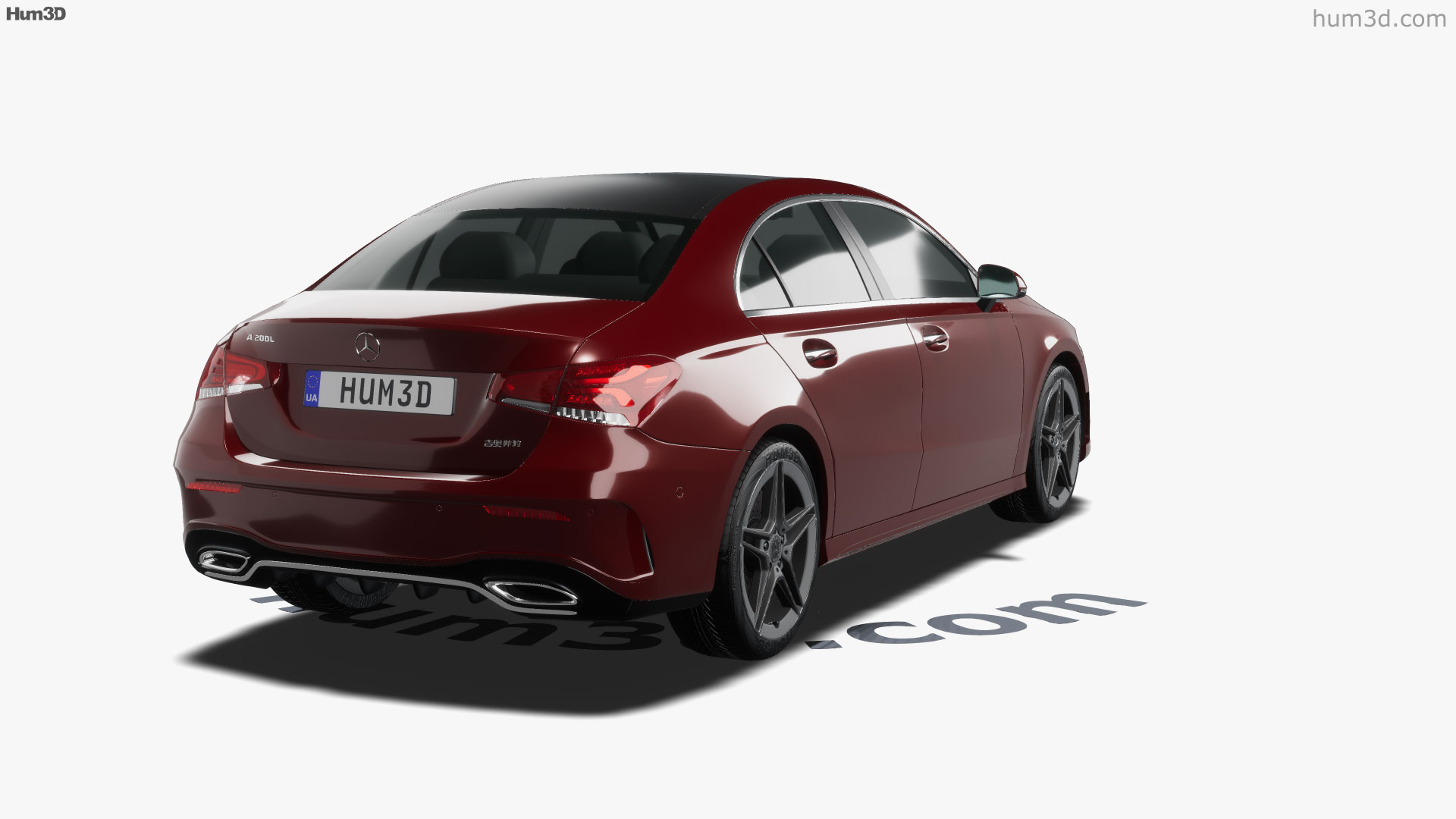 360 view of Mercedes-Benz A-class L Sport CN-spec sedan 2021 3D model ...