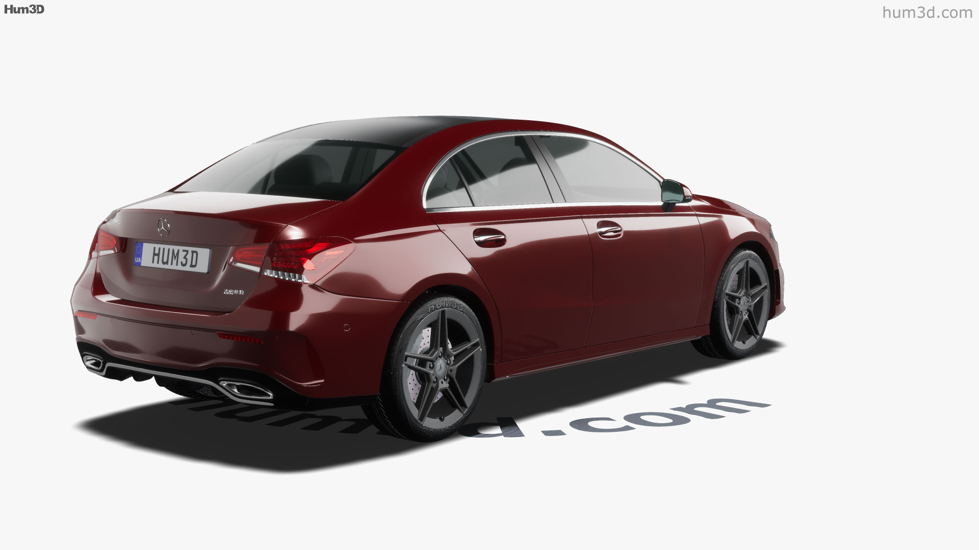 360 view of Mercedes-Benz A-class L Sport CN-spec sedan 2021 3D model ...