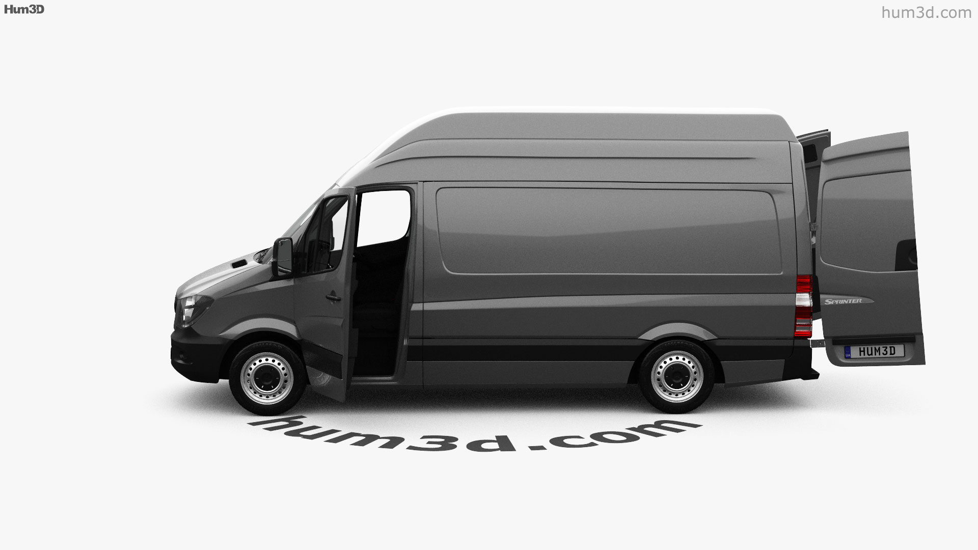 360 view of Mercedes-Benz Sprinter Panel Van SWB SHR with HQ interior ...