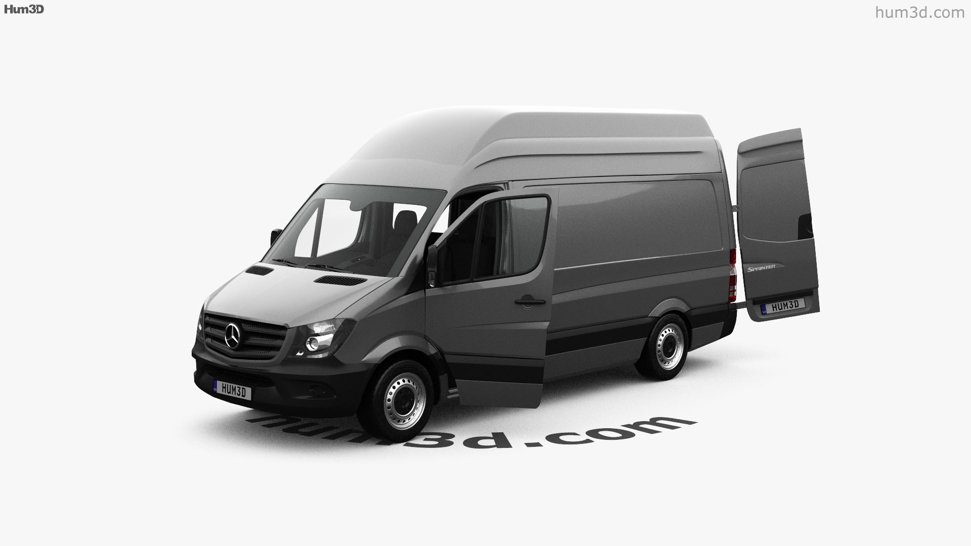 360 view of Mercedes-Benz Sprinter Panel Van SWB SHR with HQ interior ...