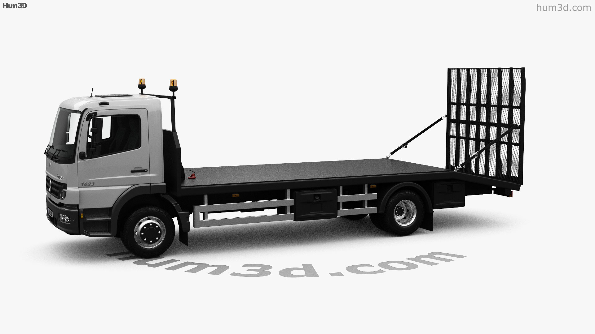360 view of Mercedes-Benz Atego Single Cab Flatbed Truck 2007 3D model ...