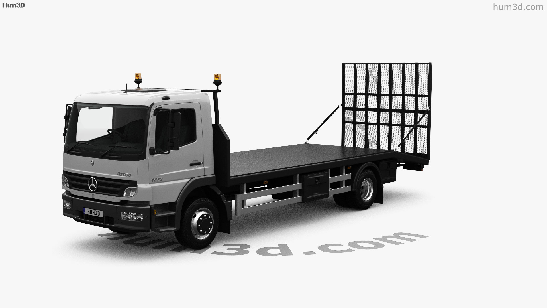 360 view of Mercedes-Benz Atego Single Cab Flatbed Truck 2007 3D model ...