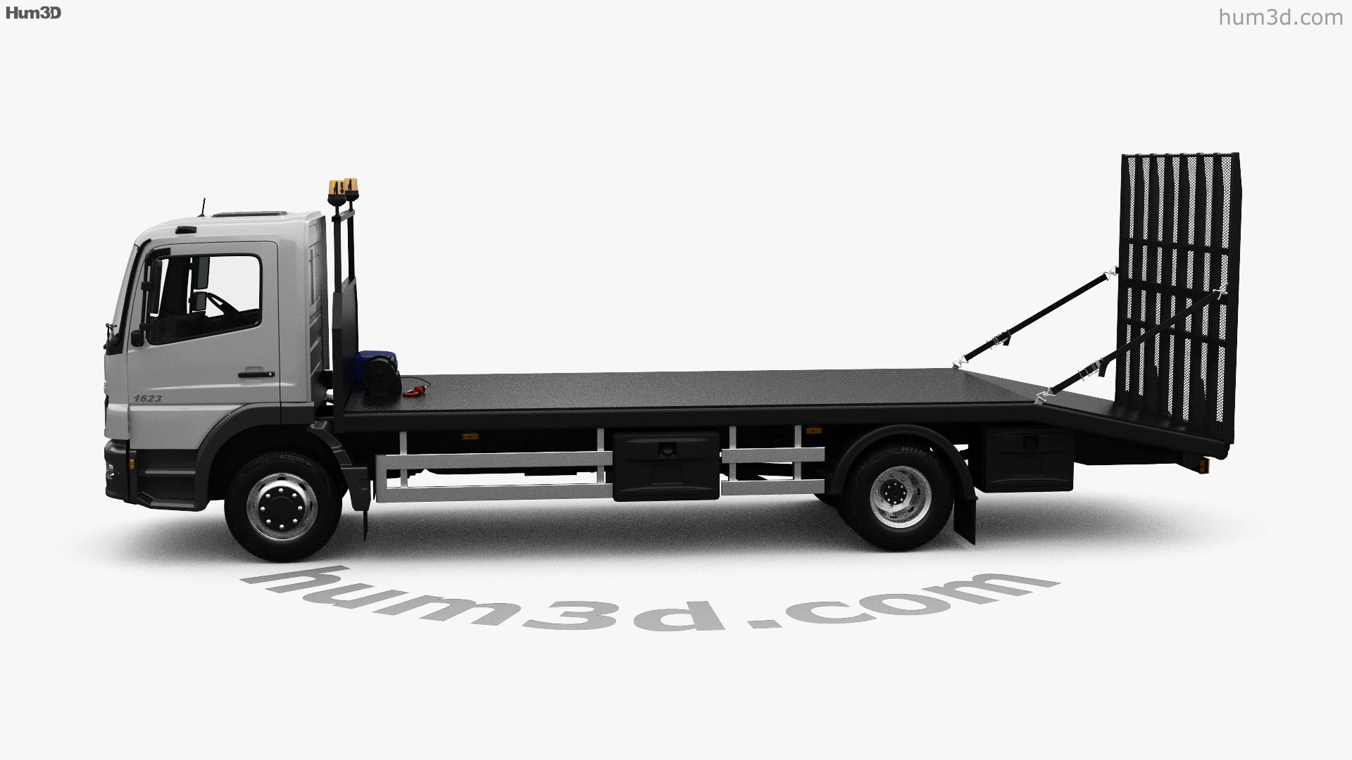 360 view of Mercedes-Benz Atego Single Cab Flatbed Truck 2007 3D model ...