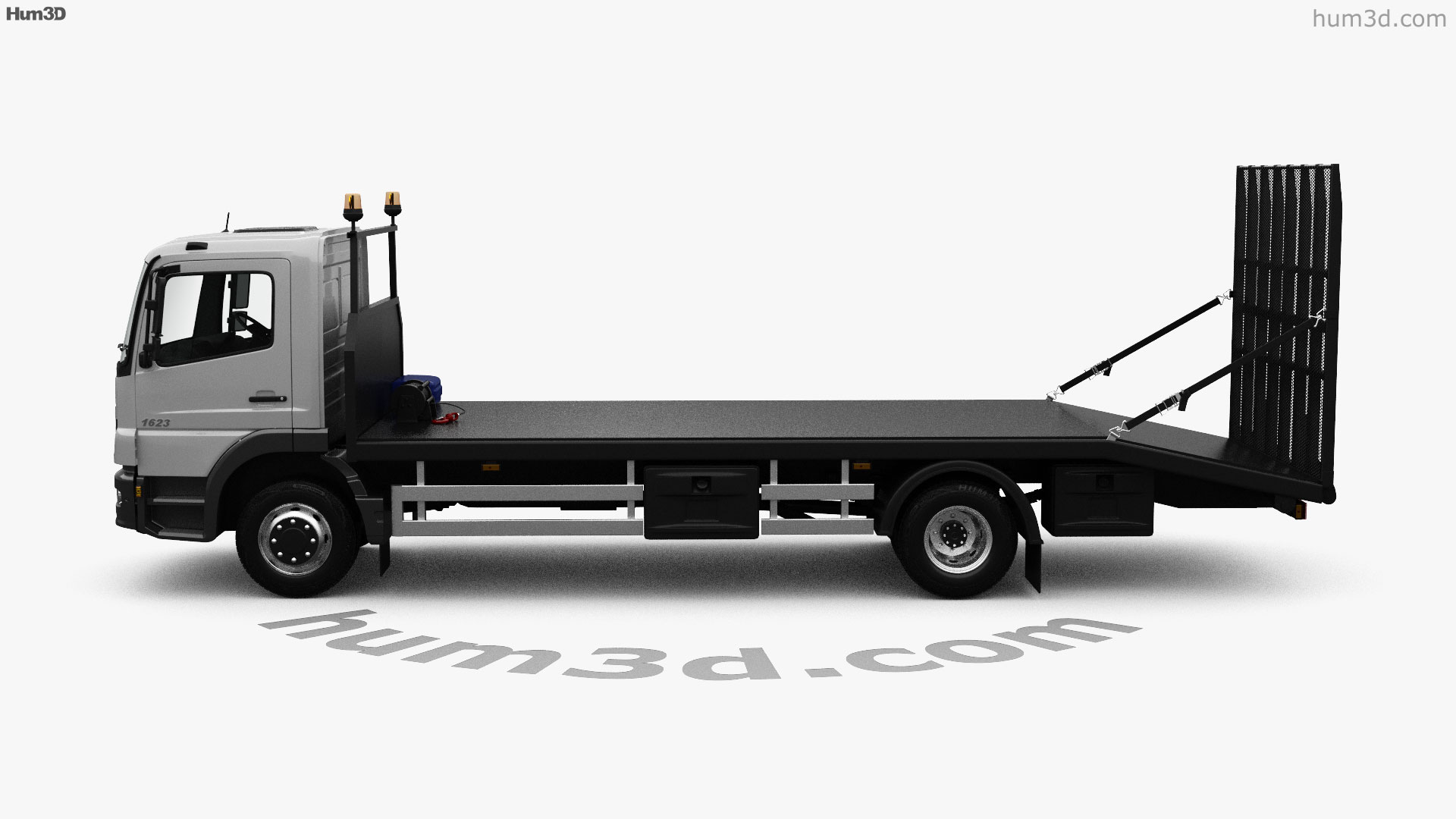 360 view of Mercedes-Benz Atego Single Cab Flatbed Truck 2007 3D model ...