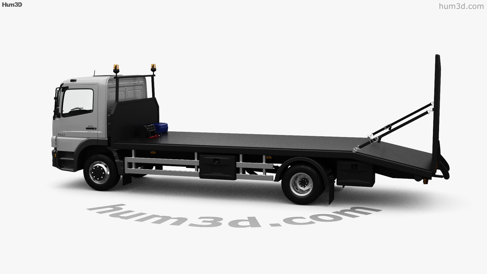 360 view of Mercedes-Benz Atego Single Cab Flatbed Truck 2007 3D model ...