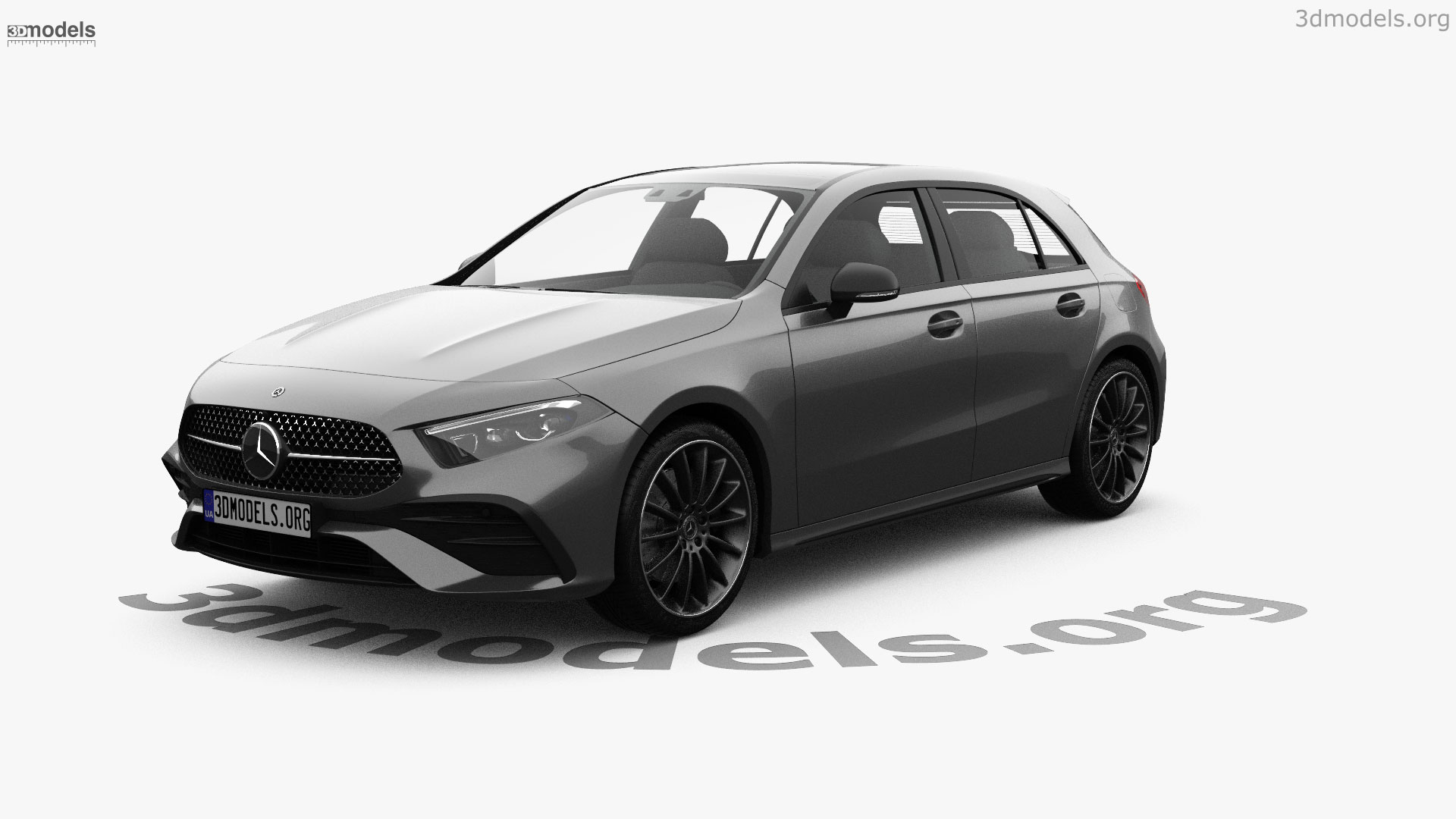 360 view of Mercedes-Benz A-class E AMG Line 2025 3D model - 3DModels store