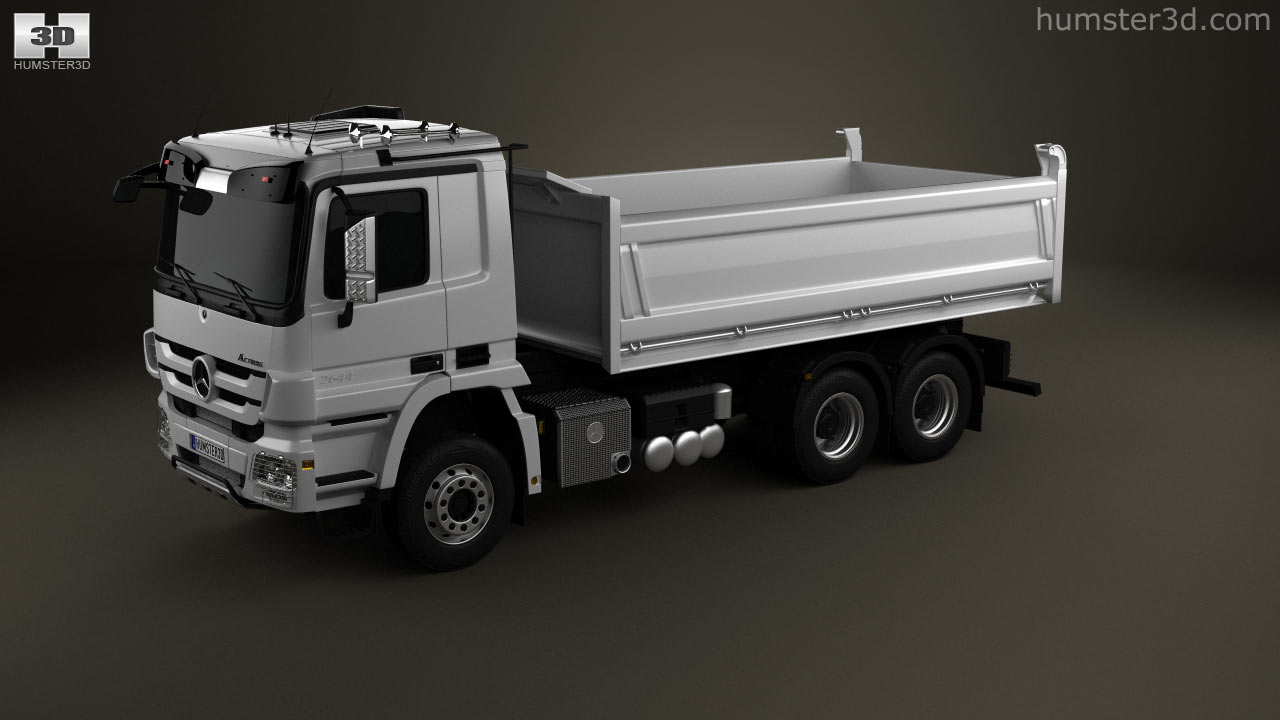 360 view of Mercedes-Benz Actros Tipper 3-axle 2014 3D model - 3DModels ...